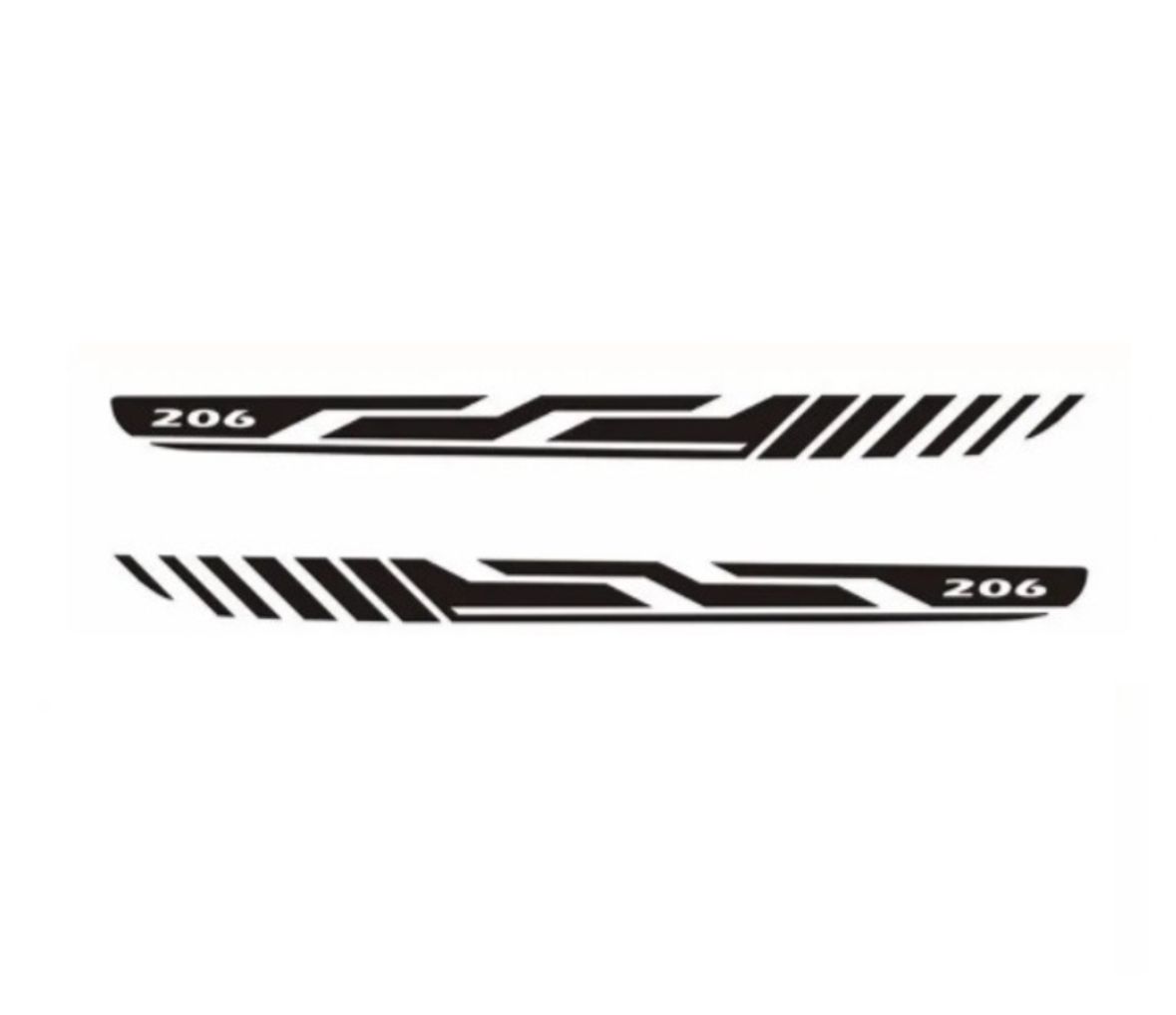 Adesivo Lateral Peugeot 206 Pz1 2 E 4p Faixa Adesiva Colante Fita ...