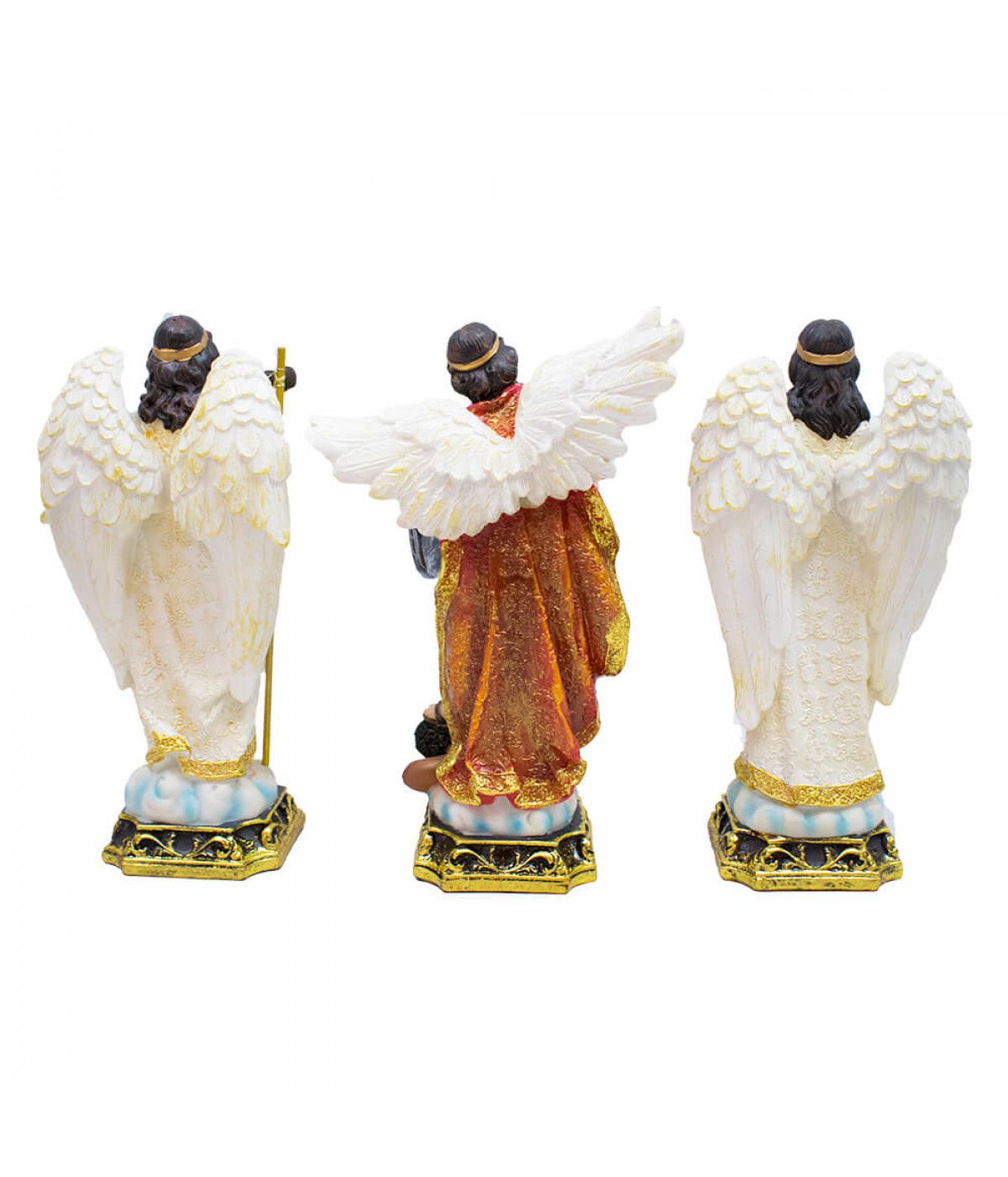 Três Arcanjos - Miguel Gabriel Rafael 23 CM Escultura em Resina ...