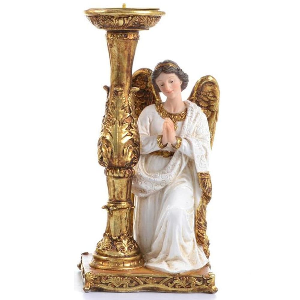 Par de Anjos Ajoelhados Candelabro 20 CM - Santini Christmas - Saggrada ...