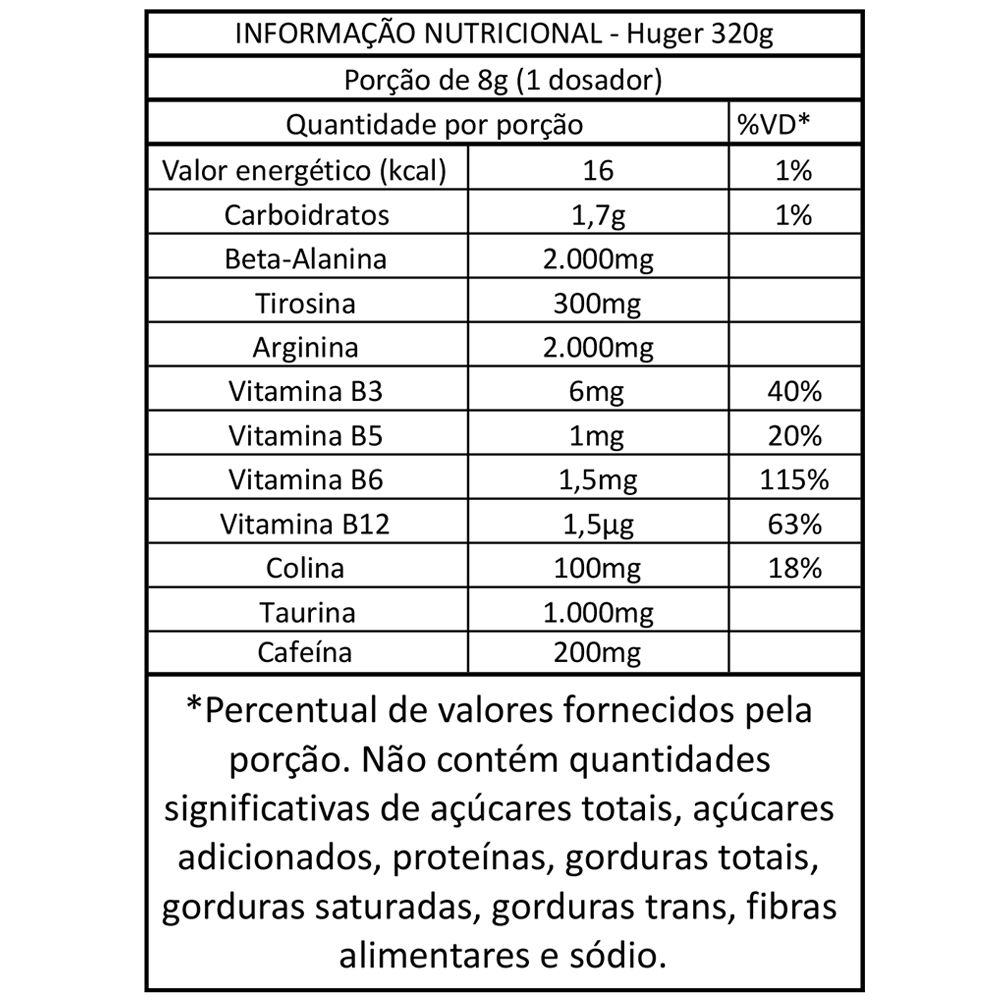 Pré Treino Huger 320g - Integralmedica | Origem OX - Origem Ox Pré Treino Huger 320g - Integralmedica | Origem OX - Origem Ox