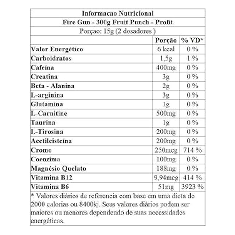 Pré-Treino Fire Gun Military (Pote 300g) - Profit | Origem Ox - Origem Ox