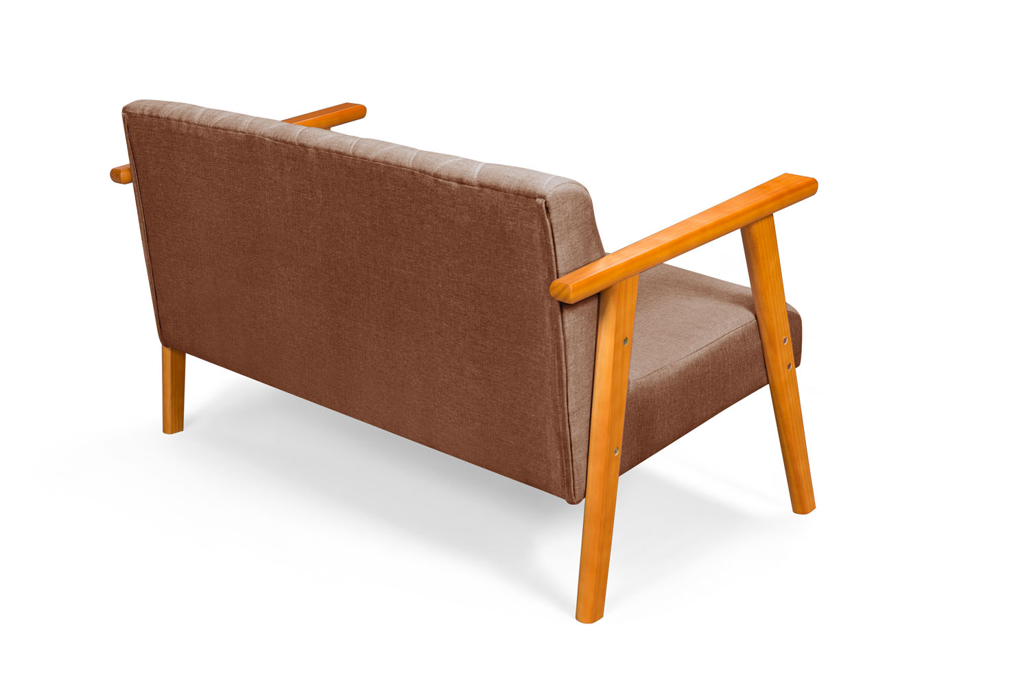 Sofá 2 lugares Madri sala/recepção em linho marrom - Zargo