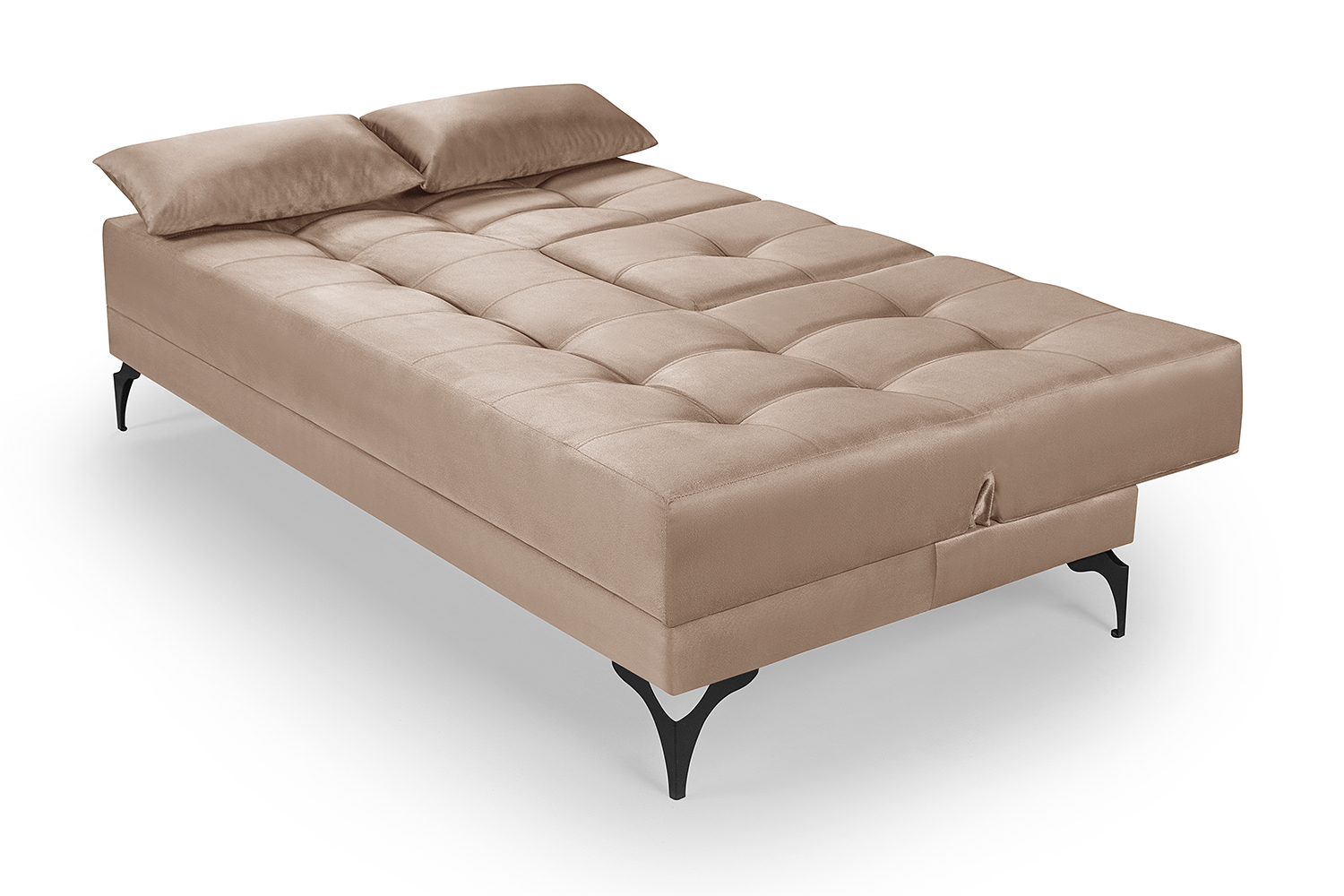 Sofá Cama Solteiro Reclinável Suede Bege - Colorado - Zargo