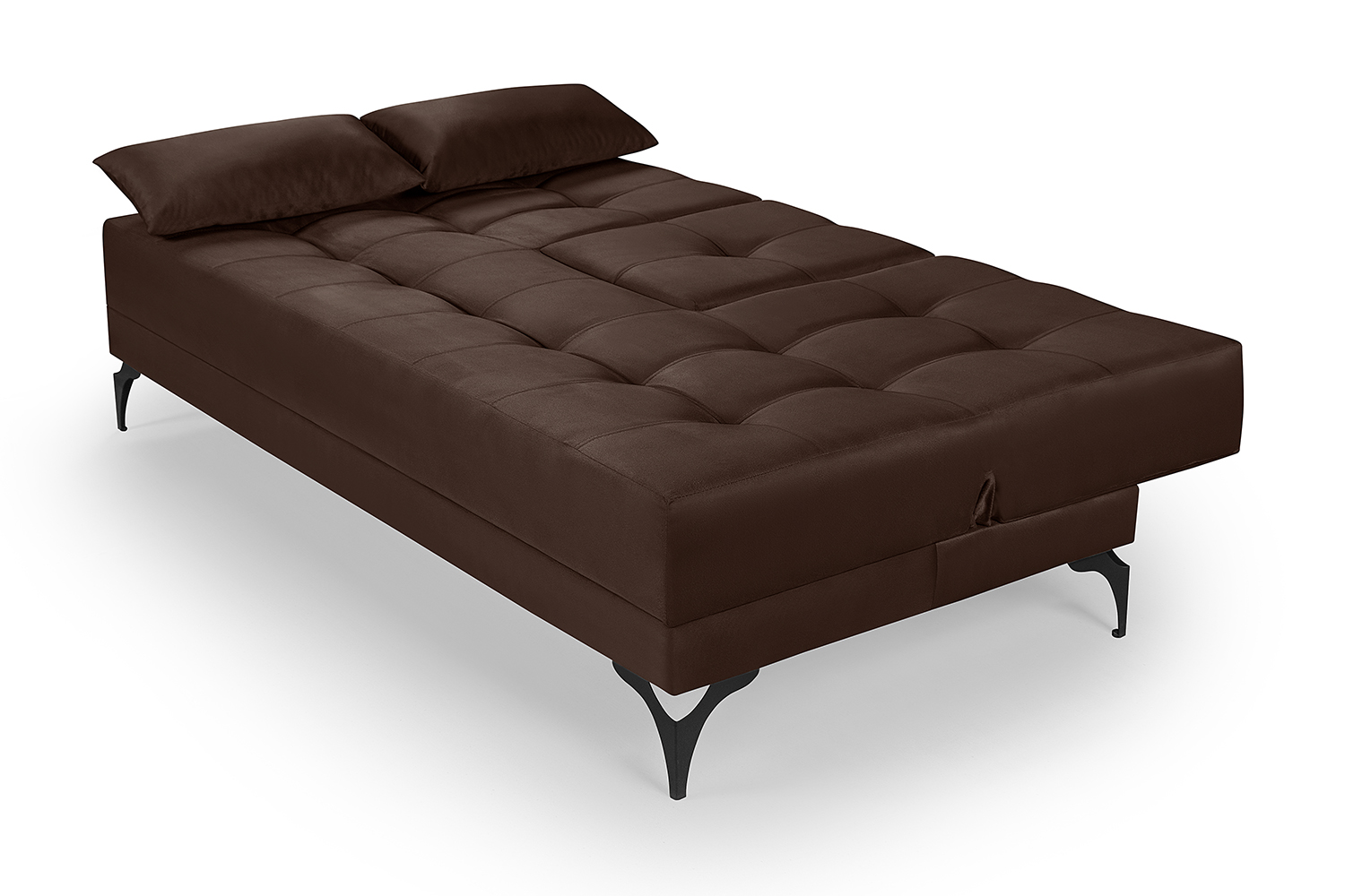 Sofá Cama Solteiro Reclinável Suede Marrom - Colorado - Zargo