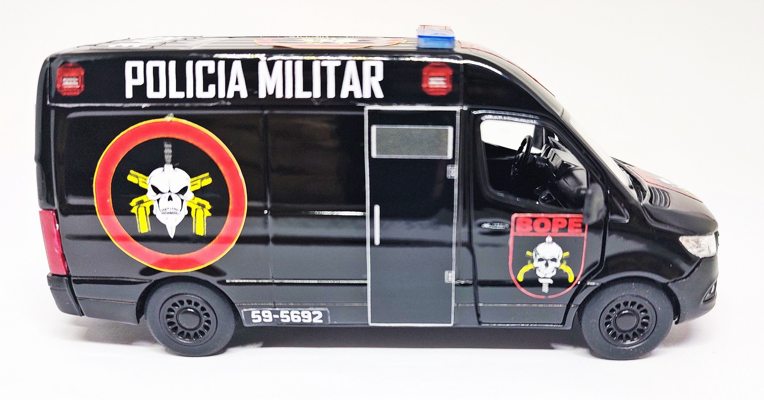 Miniatura Mercedes Benz Sprinter BOPE Policia Militar Tático - Fred Old ...