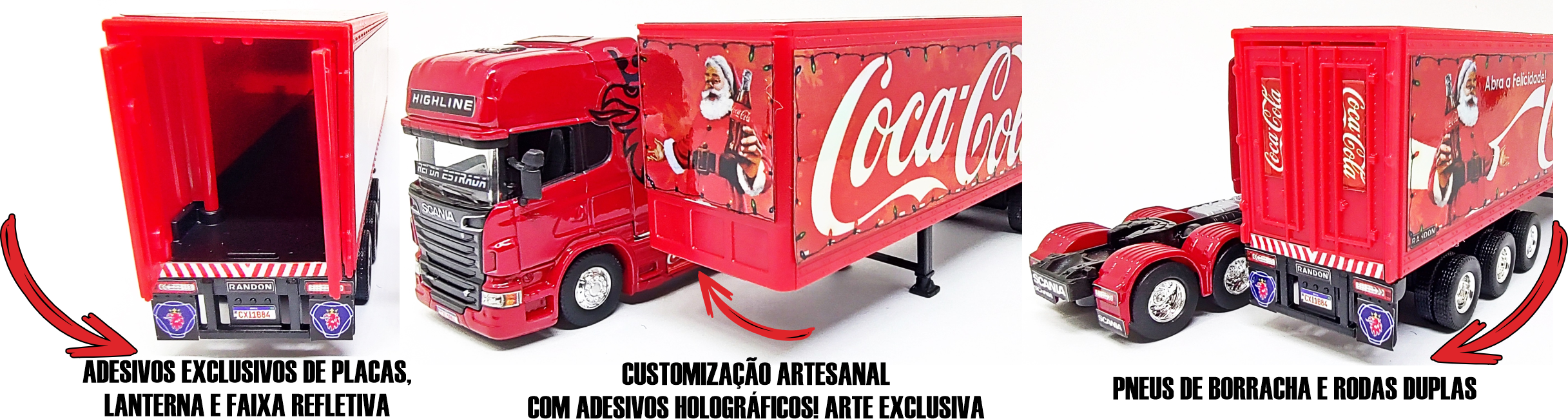 MINIATURA SCANIA COCA COLA NATAL ESCALA 1/64 26 CM - Fred Old Car ...