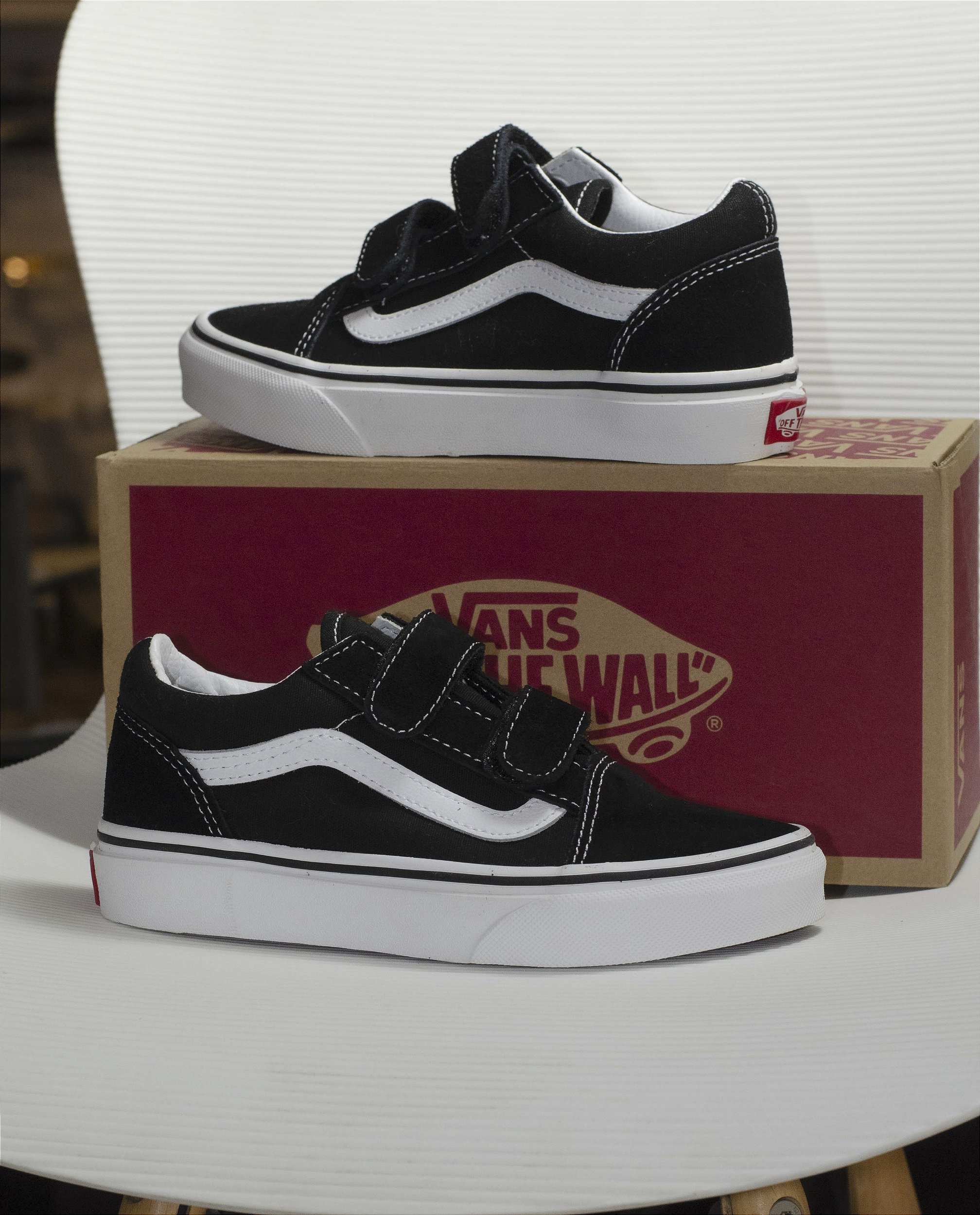 Tênis Vans Infaltil com Velcro Preto e Branco - Bamboo Shop Original Style