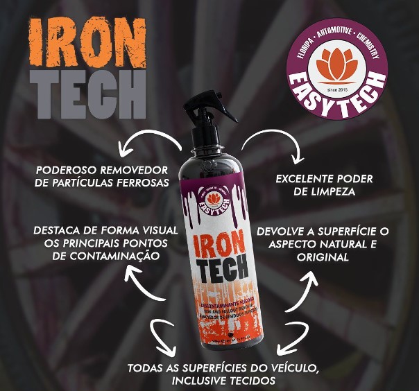 Irontech Descontaminante Ferroso 500ml Easytech - LOJAO CAR XPRO