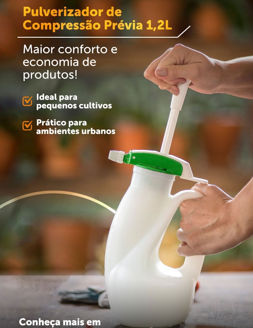 Pulverizador Manual De Compressão Prévia 1,2L Guarany Branco - LOJAO CAR XPRO