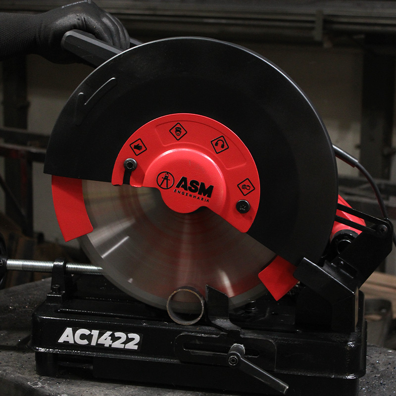 Policorte Portátil BASIC AC1422 + Disco de Corte - ASM Engenharia