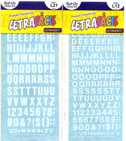 Letrafácil Letraset Transferível - Letraset Rotex