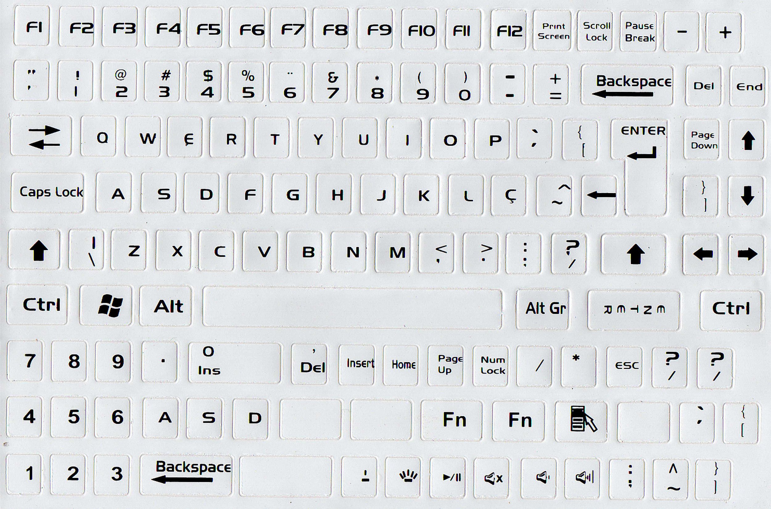 Letraset Letrafacil Digital adesivo para Teclados - Letraset Rotex