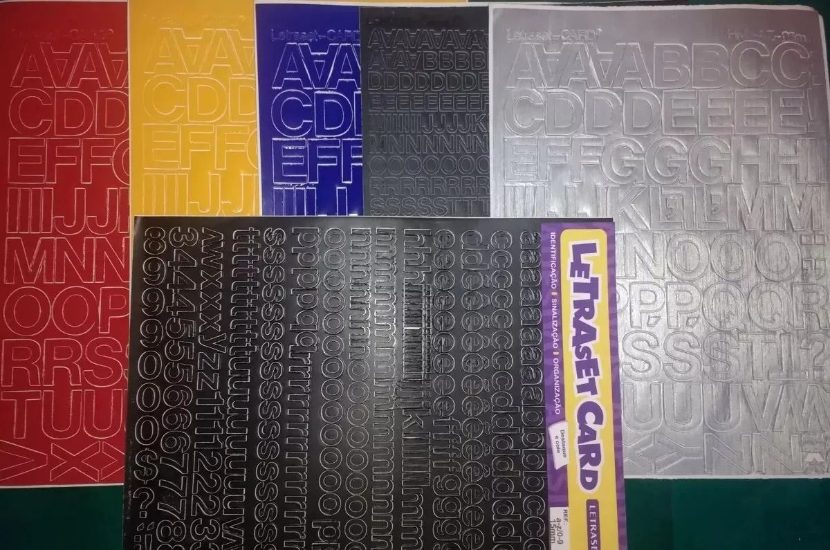 Letraset LetrasetCard - Cartela de letras autoadesivas - Letraset Rotex
