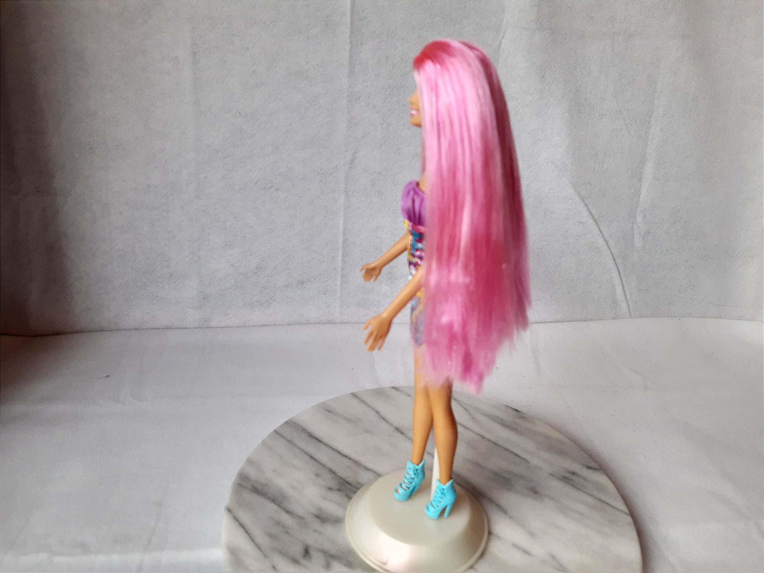 Boneca Barbie hairstastic Rosa mecha prateada, usada - Taffy Shop ...