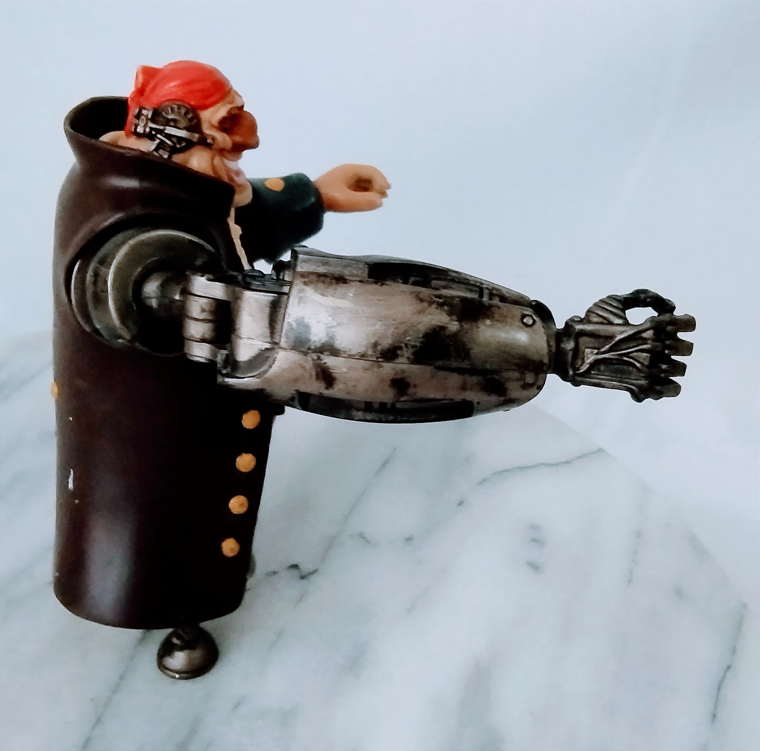 Boneco articulado John Silver cyborg do Planeta do Tesouro Disney 13cm ...