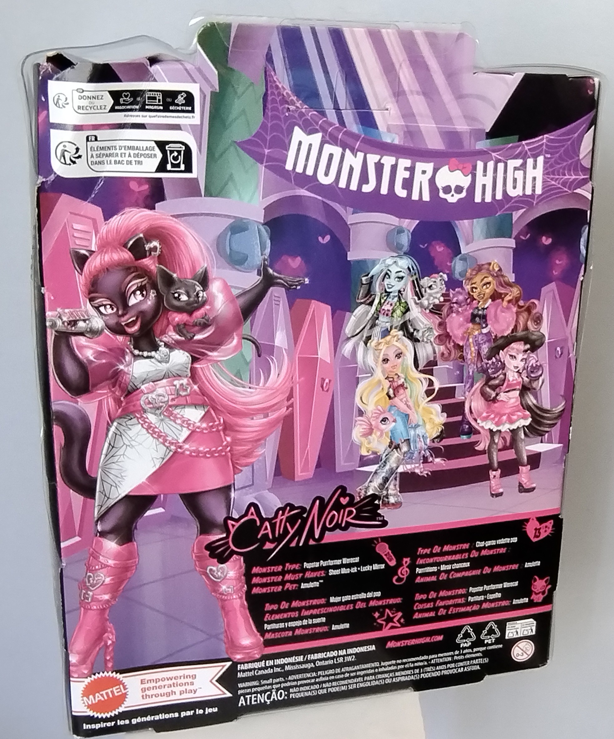 Boneca Monster High Catty Noir com.pet gato, G3, Mattel 2024 ,nova ...
