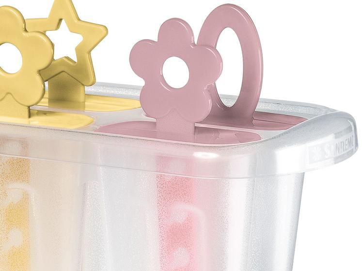 Forma Para Picolé de Plástico Com Palitos Coloridos Para 6 Sorvetes ...