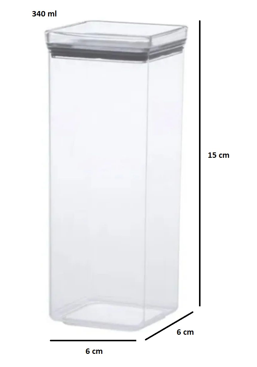 Mini Pote Hermético Organizador Lumini Quadrado 340ml - TudodeFerramentas - Levando Praticidade ...