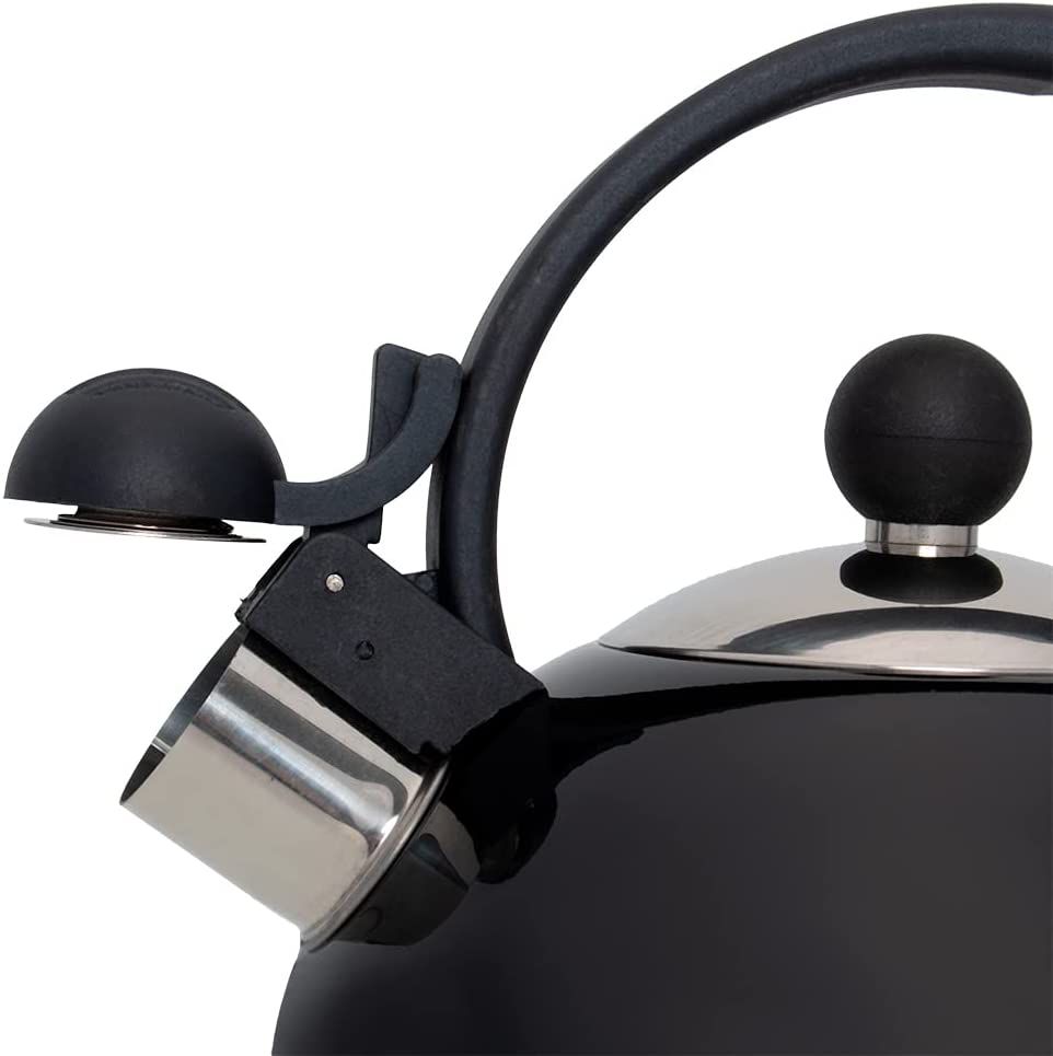 Chaleira Chá e Café Com Assobio Alça e Tampa Preto, 2 L ...