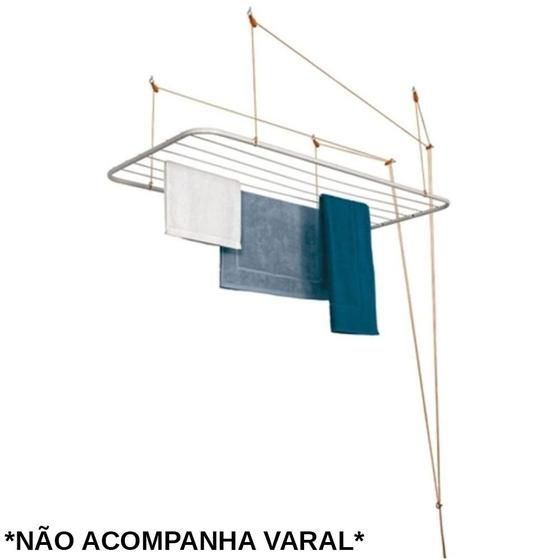 Kit Para Varal de Teto 13m Corda Nylon com Roldanas e Buchas ...