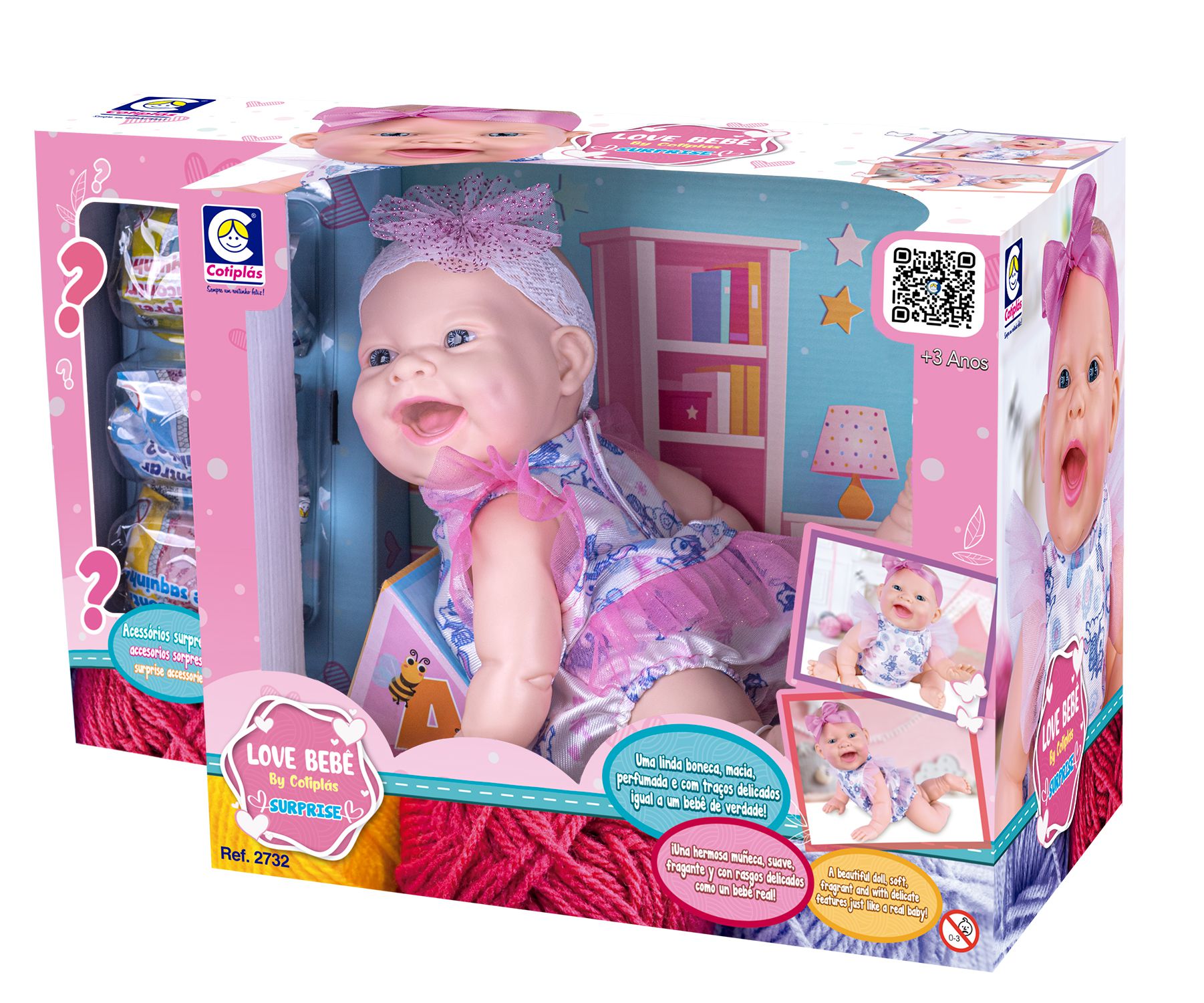 Boneca Love bebe Surprise COm Acessórios Surpresa Cotiplas ...