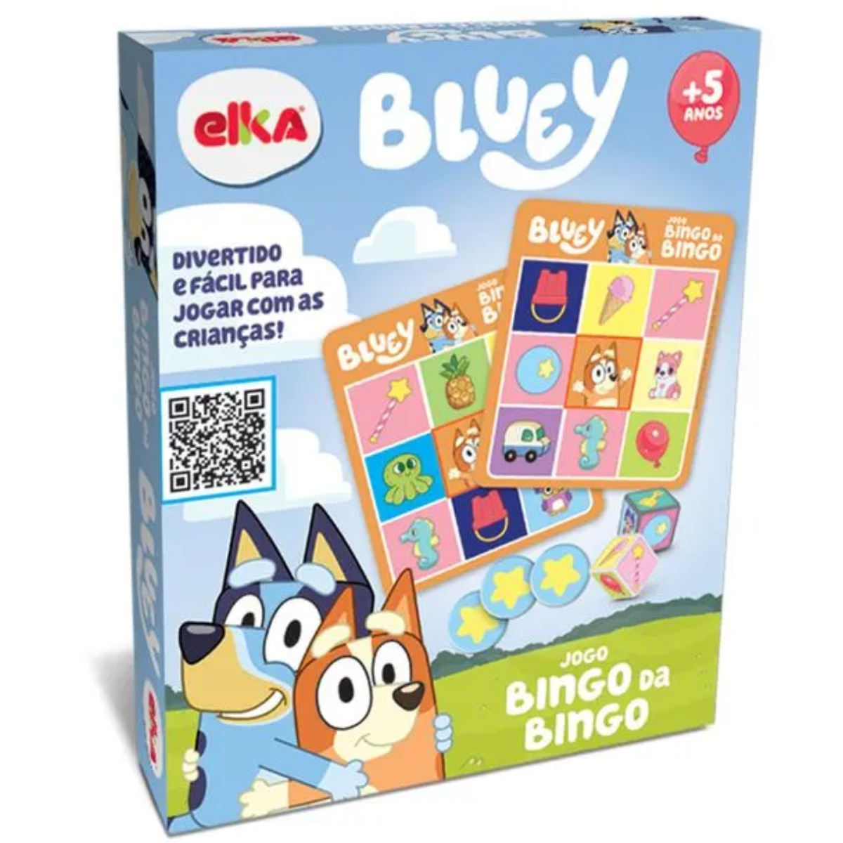 Jogo de Tabuleiro Bingo Da Bingo Bluey Desenho Disney Elka ...