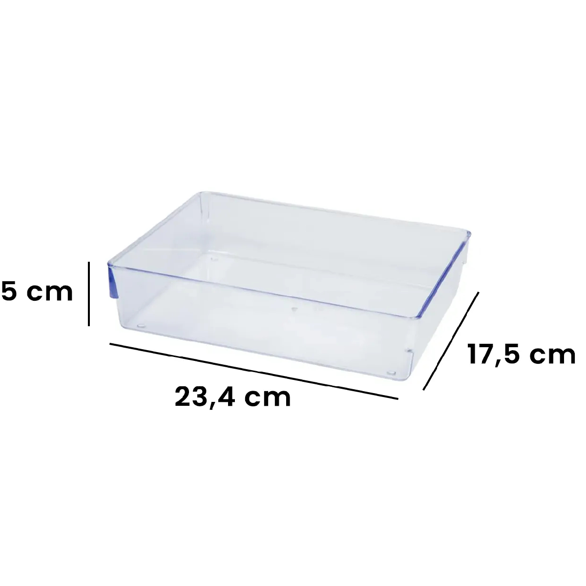 Organizador Gavetas Multiuso Acrílico Empilhável 23x17x5,5Cm ...