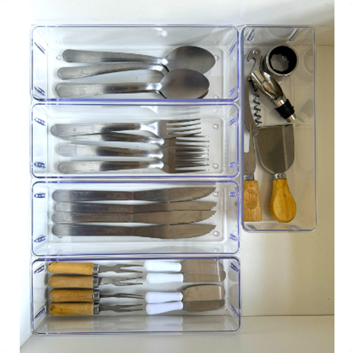 Organizador Modular M Empilhável 23x8,8x5,5 Transparente ...