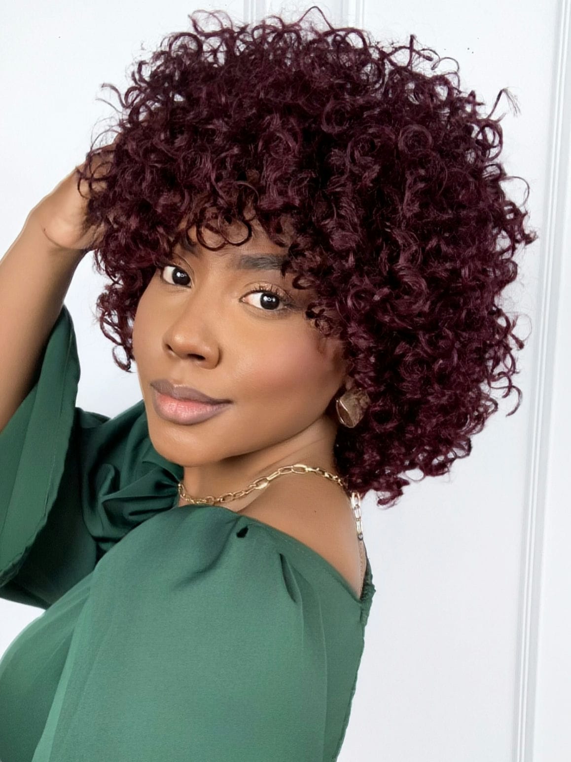 Peruca Humana Polyanna Marsala Cacheada - Kira Perucas - Loja de Lace ...