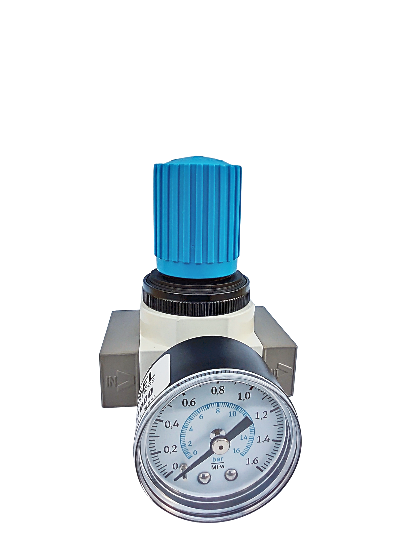 Regulador de Pressão 1/4 Bsp p/ até 16 Bar com Suporte e Manômetro - Rigel Pneumáticos