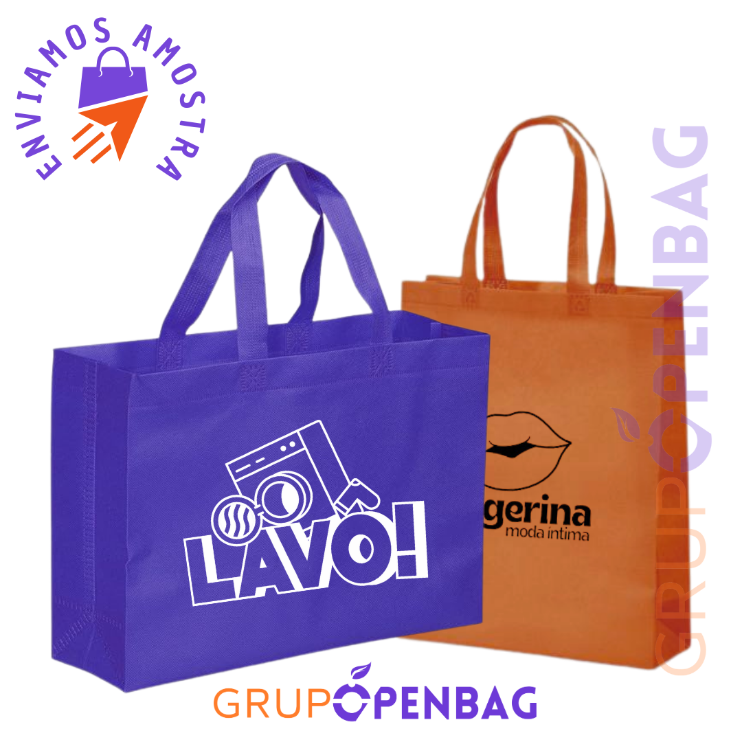 Sacola de TNT com Fole Personalizada – Ecobag com Lateral Direto da Fá ...