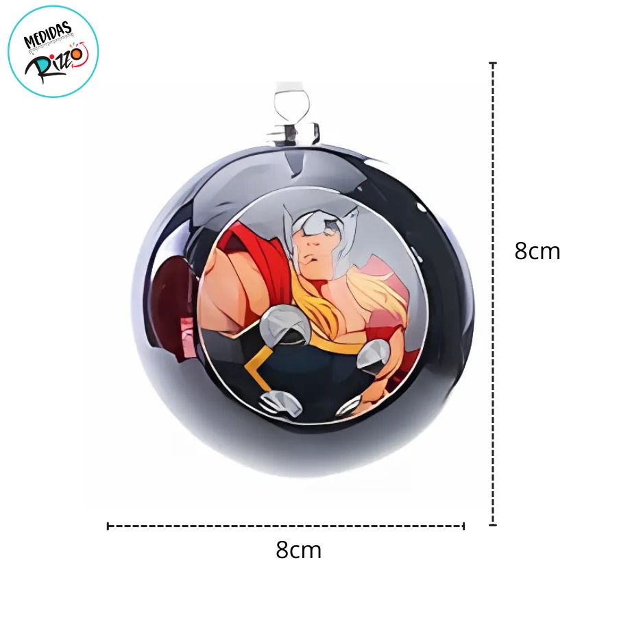 Kit Bola de Natal - Avengers - 8 cm - Natal Marvel - 4 un - Rizzo ...