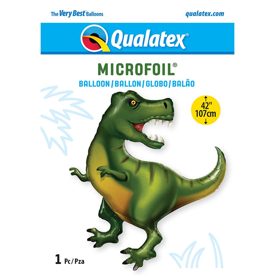 Balão de Festa Microfoil 42" 107cm - Tiranossauro - 1 unidade ...