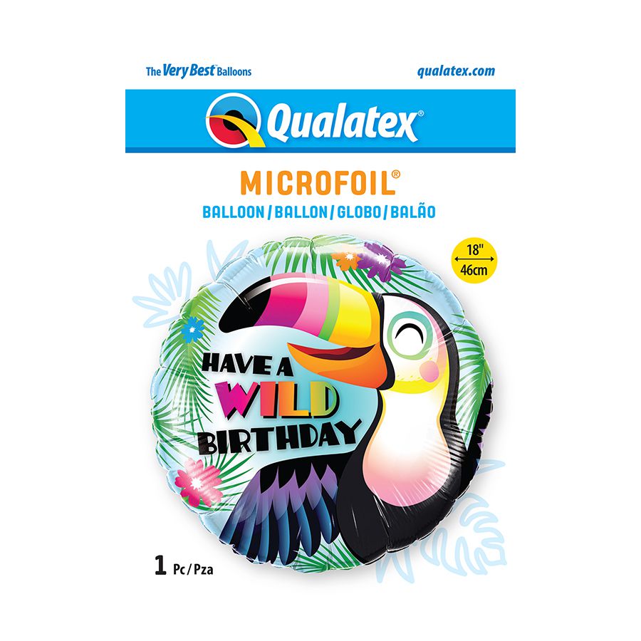 Balão de Festa Microfoil 18" 46cm - Redondo Have a Wild Birthday - 1 ...