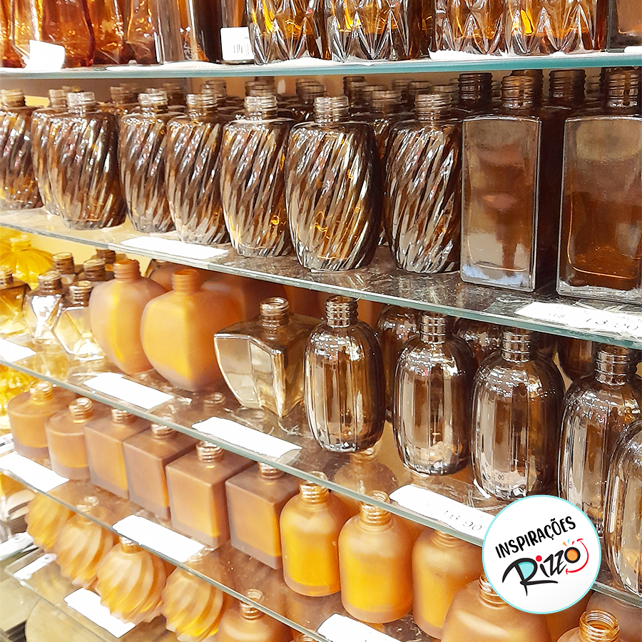 Frasco para Perfumaria de Vidro - Mel - Rizzo Embalagens