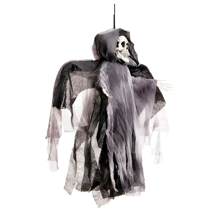 Enfeite Decorativo Halloween - Caveira Baruk - 50cm - Som, Luz e Movimento - 1 unidade - Cromus ...