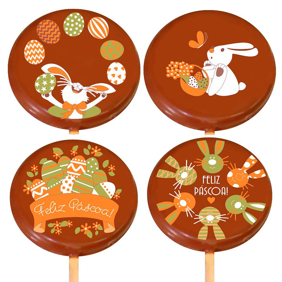 Blister Decorado Transfer para Chocolate - Pirulito 5 Cavidades - Ref ...