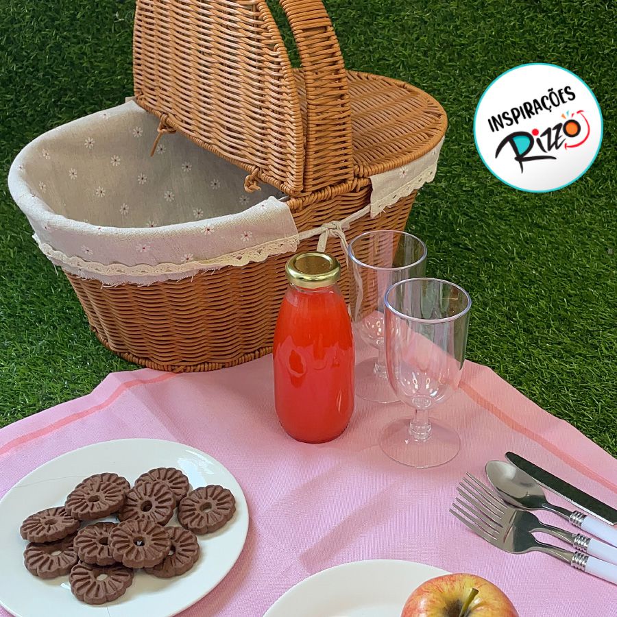 Cesta de Pic Nic 2 aberturas - 20x44x30cm - 1 unidade - Rizzo - Rizzo ...