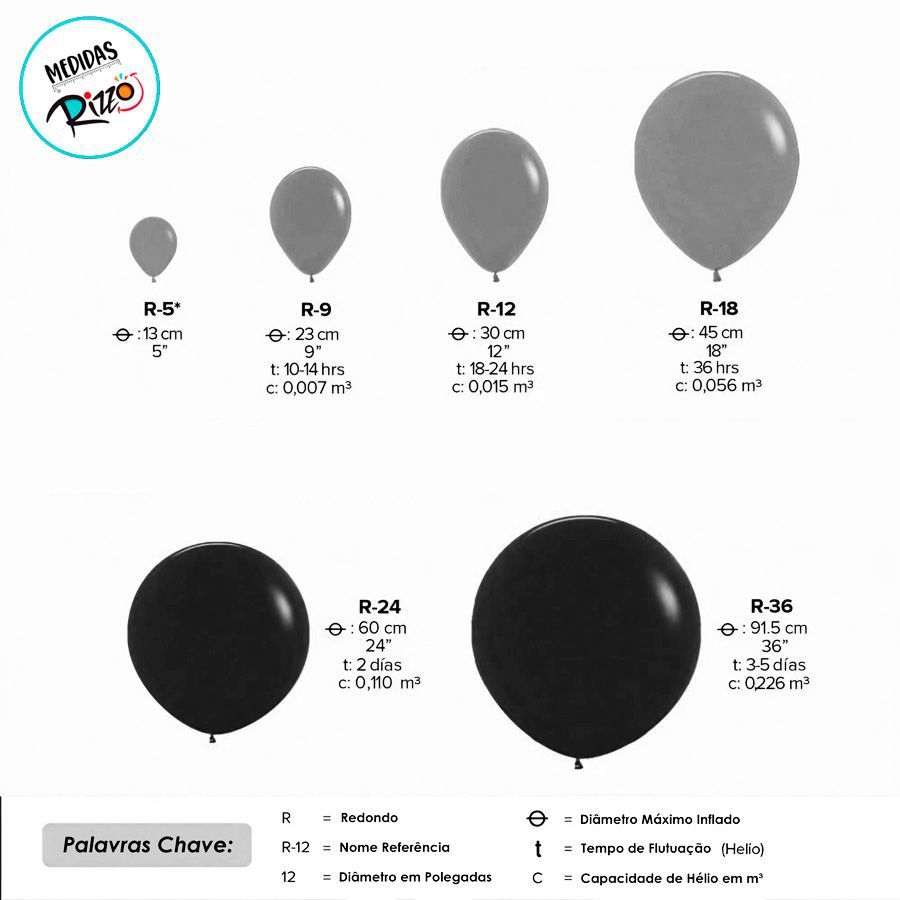 Balão de Festa Latéx Fashion - Turquesa Profundo (Cor: 035) - Sempertex ...