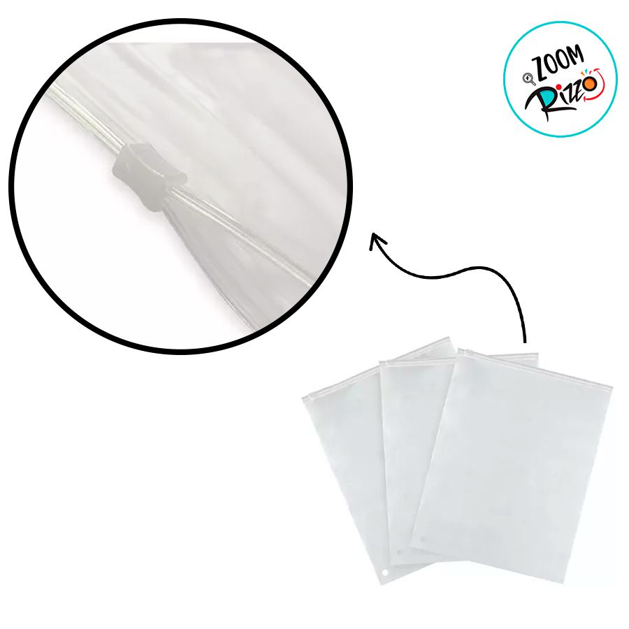 Saco Ziper Transparente - 14x18cm - 50 unidades - Rizzo - Rizzo Embalagens