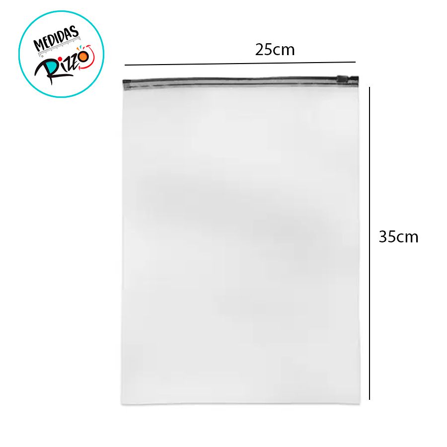 Saco Ziper Preto - 25x35cm - 50 unidades - Rizzo - Rizzo Embalagens