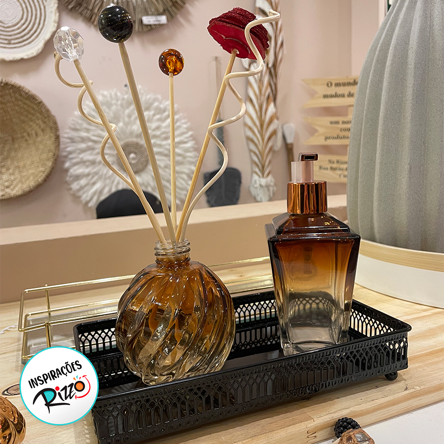 Frasco para Perfumaria de Vidro Mel - Rizzo Embalagens