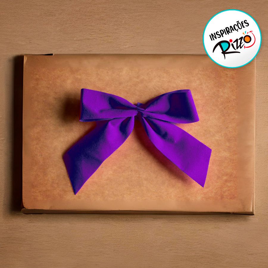 Laço Fácil - Roxo - 23x440mm - 10 unidades - Rizzo - Rizzo Embalagens