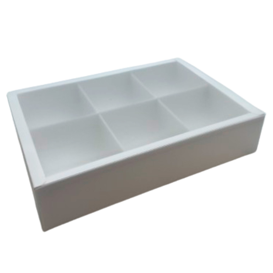 Caixa 6 Pães de Mel - Branca - 24x17x5cm - 12 unidades - Rizzo - Rizzo Embalagens