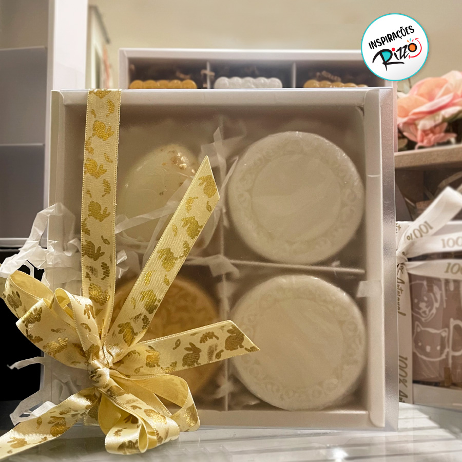 Caixa 6 Pães de Mel - Branca - 24x17x5cm - 12 unidades - Rizzo - Rizzo ...