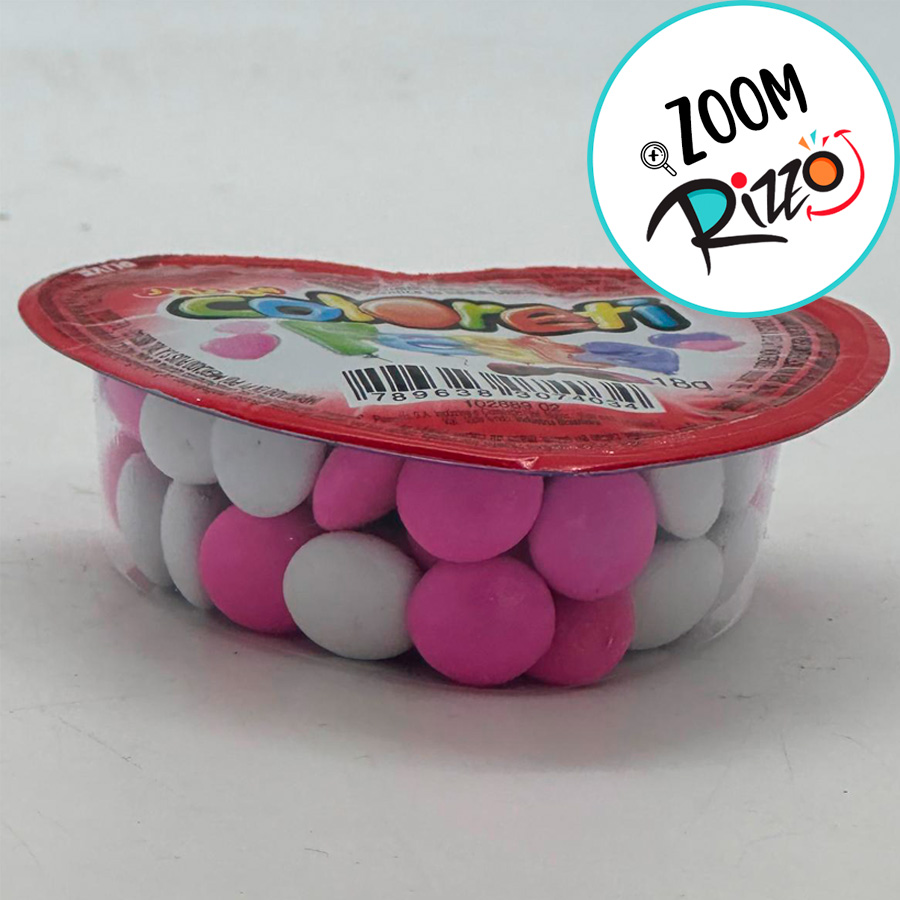 Pastilhas Confeitadas Sabor Chocolate Coloreti Festa Coração - 18g - 1 ...