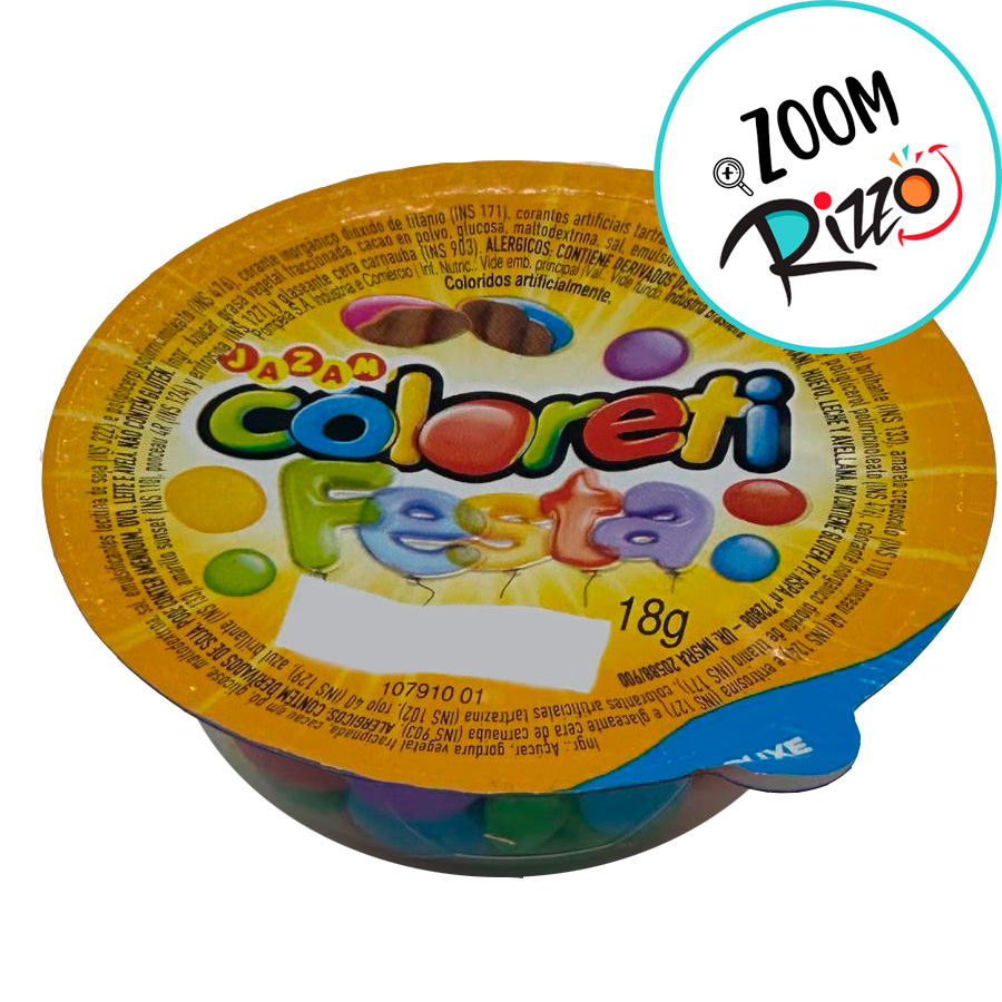 Pastilhas Confeitadas Sabor Chocolate Coloreti Festa Tradicional - 18g ...