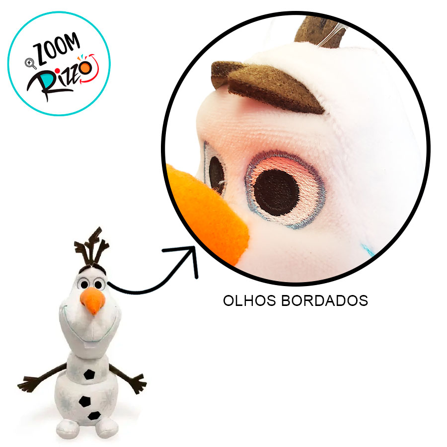 Pelúcia Olaf - Frozen - 23cm - 1 unidade - Disney Original - Rizzo ...
