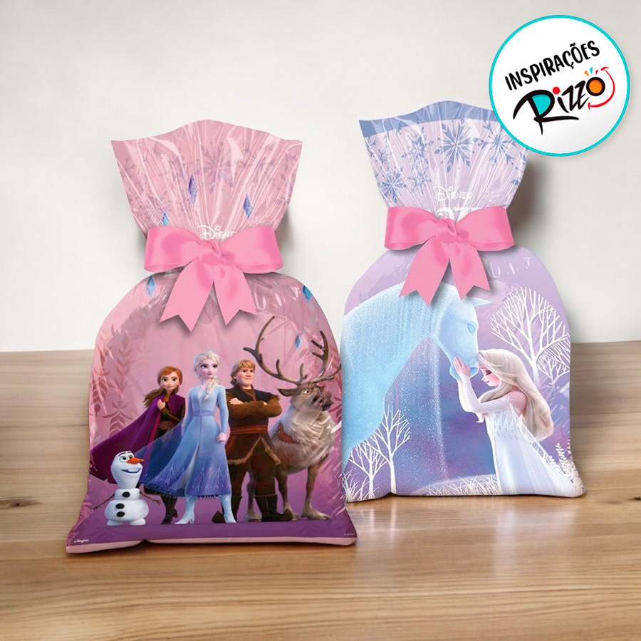 Sacola Plástica - Frozen - 8 unidades - Regina - Rizzo - Rizzo Embalagens