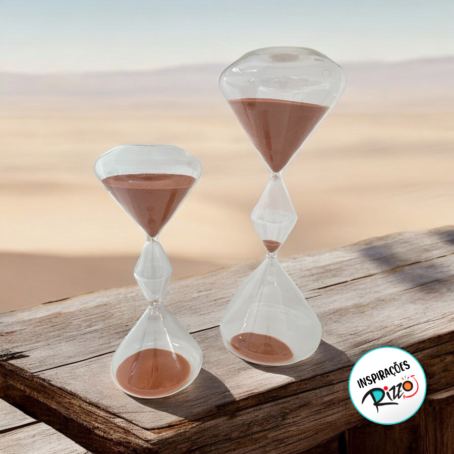 Enfeite Decorativo - Ampulheta de Vidro 1 Hora - 37cm - 1 unidade ...